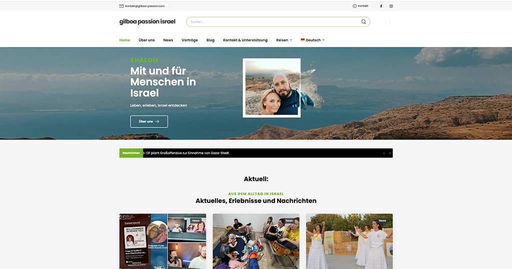 Neuigkeiten über Gilboa Passion Israel: Aktuelle Nachrichten